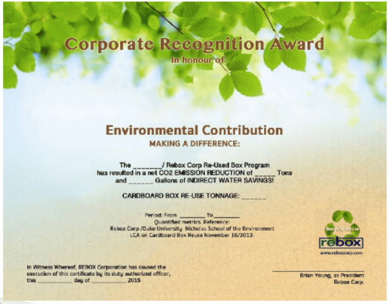 The Rebox Environmental Certificate: What You Need To Know And Why Your ...